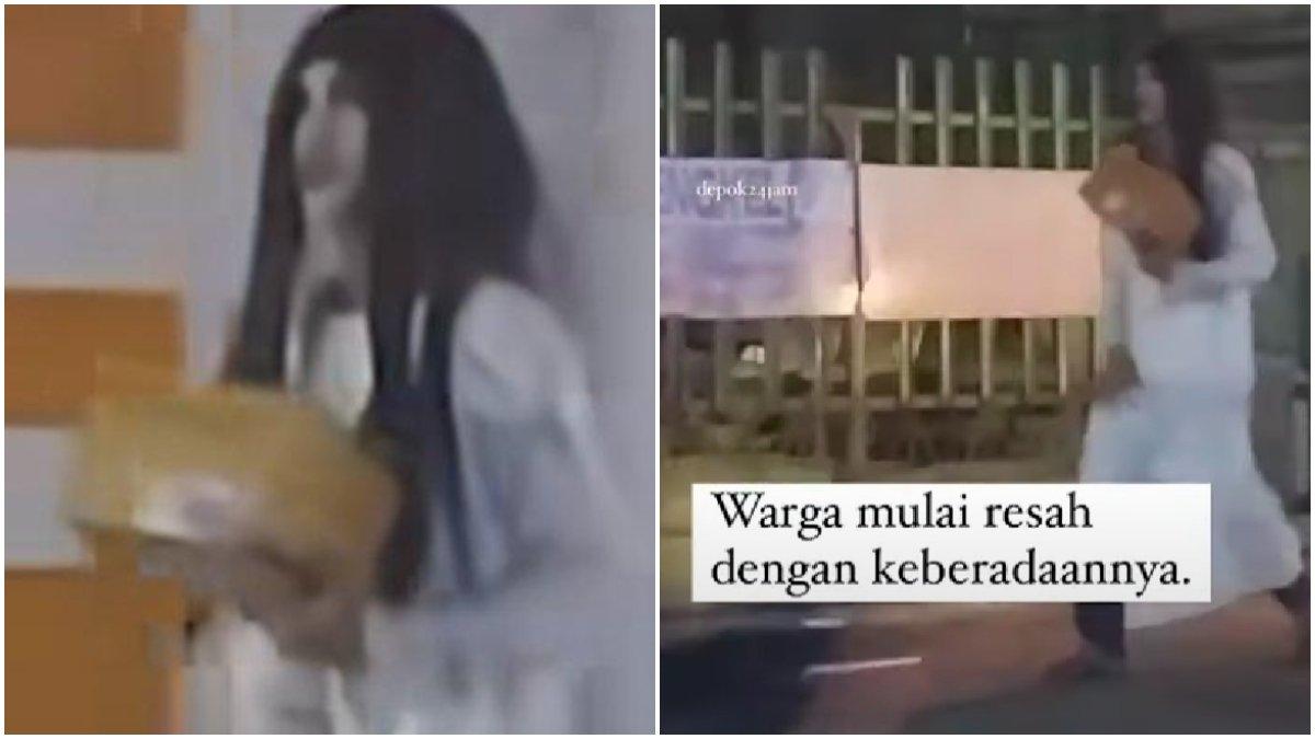 ASTAGFIRULLAH Syok Warga Lihat Ada Pengemis Berkostum Kuntilanak di Margonda: Bikin Orang Kaget ...