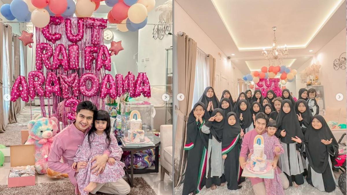 Kontras, Beda Gaya Rayakan Ultah Moana Ke-3, Teuku Ryan Sederhana, Ria ...