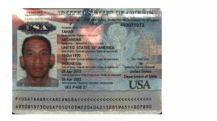 KTP Amerika Atas Nama Arcandra Tahar, Diduga Milik Menteri yang Baru ...