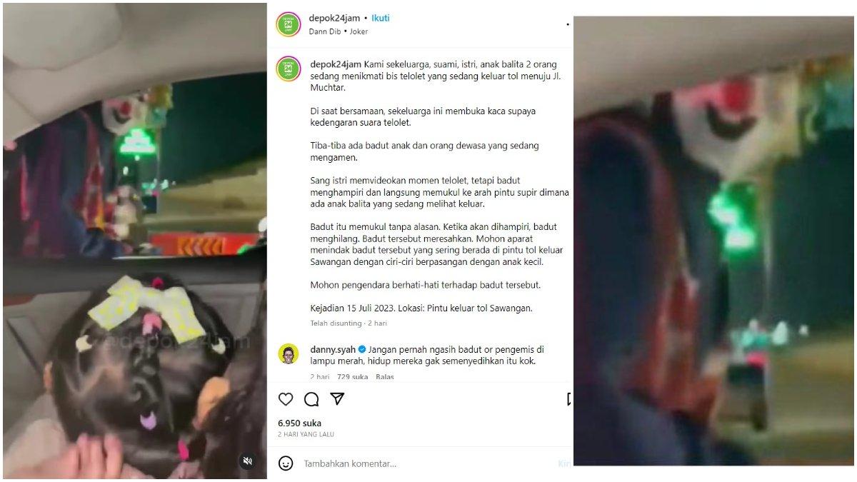 MOMEN Horor Badut Pengamen di Depok Pukul Mobil di Depan Mata Anak-anak ...