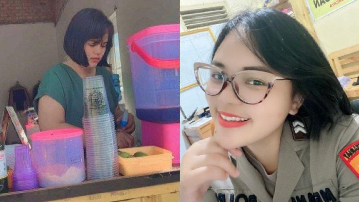Tak Kenal Gengsi! Polwan di Grobogan Jualan Es Teh, Baju Dinas Ganti ...