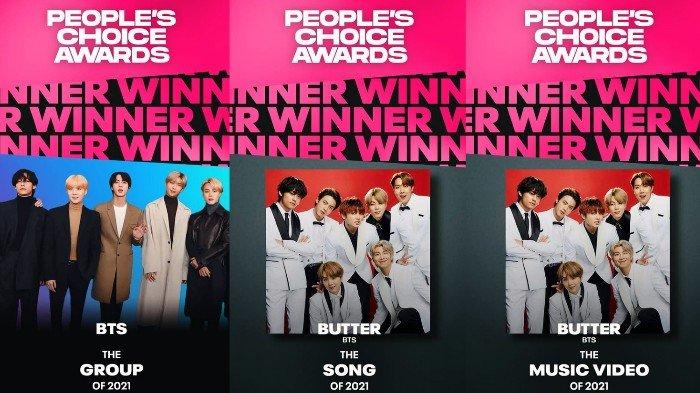 BTS Menangkan 3 Trofi dari People's Choice Awards 2021: Kategori Grup ...