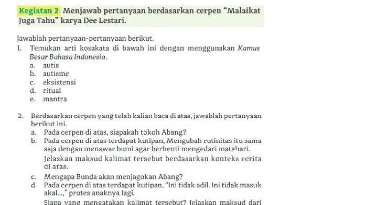 Bahasa Indonesia Kelas 11 Hal 101 102 K Merdeka, Kunci Jawaban Analisis ...