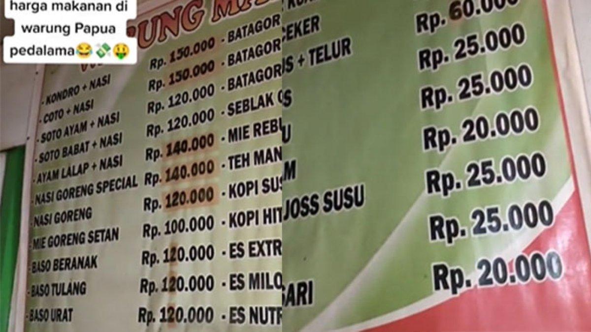 DAFTAR Harga Makanan di Pedalaman Papua, Orang Jawa Menangis Melihat ...