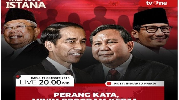 LIVE STREAMING TV One Debat Kubu Capres Jokowi Vs Prabowo Perang Kata ...