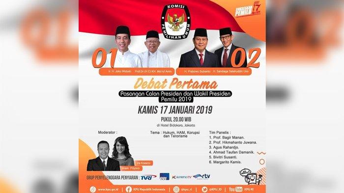 Nonton Live Streaming Debat Capres Cawapres 2019 Pertama Kamis 17