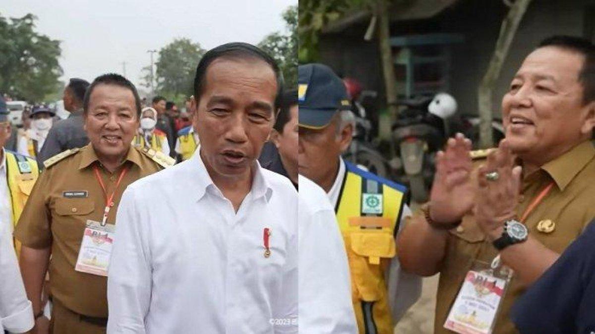 KEJANGGALAN Arinal Djunaidi Dampingi Jokowi Cek Jalan Lampung, Tepuk Tangan & Salahkan Pengusaha ...