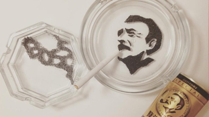 Suka Merokok? Seniman Ini Ubah Abu Rokok Jadi Karya Seni yang Tak ...