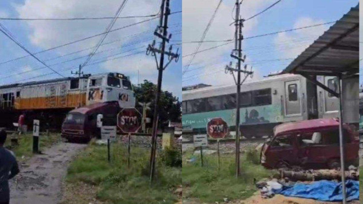 Ngeri! Kronologi Mobil Carry Merah Ditabrak KA Argo Semeru, Nyaris ...