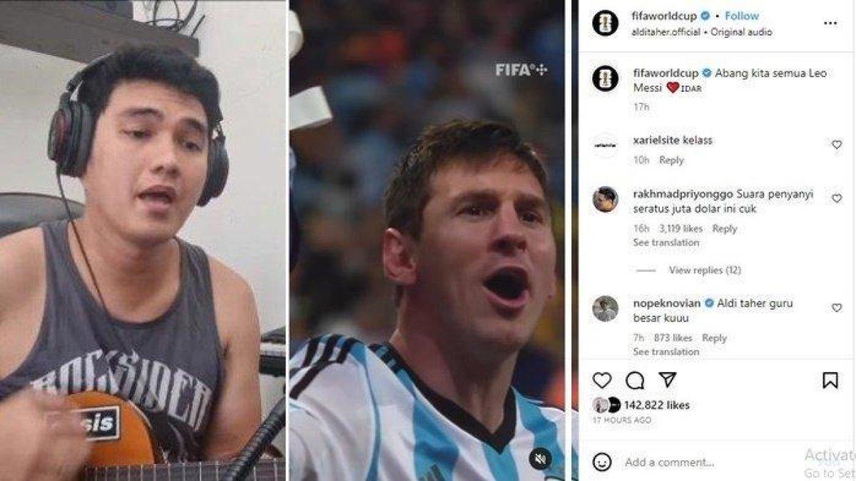 HEBOH Lagu Aldi Taher untuk Lionel Messi Diunggah IG FIFA, Ini Lirik ...