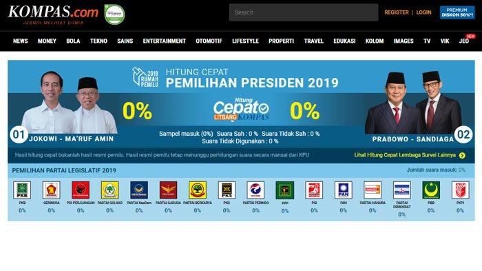 LIVE Quick Count Pilpres 2019 Pantau Hasil Hitung Cepat di KompasTV ...