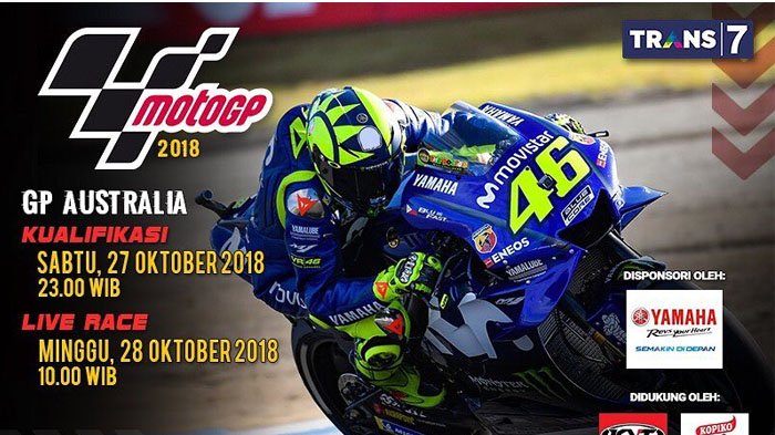Jadwal Live Streaming Trans7 Race MotoGP Australia Philip Island ...