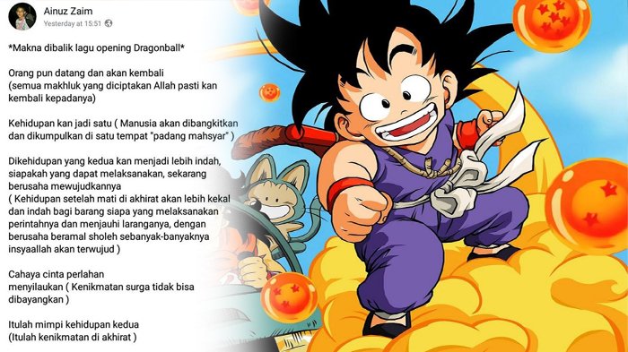 Wah! Ternyata Ini Makna di Balik lagu Opening Dragonball, Mohon Bacanya ...