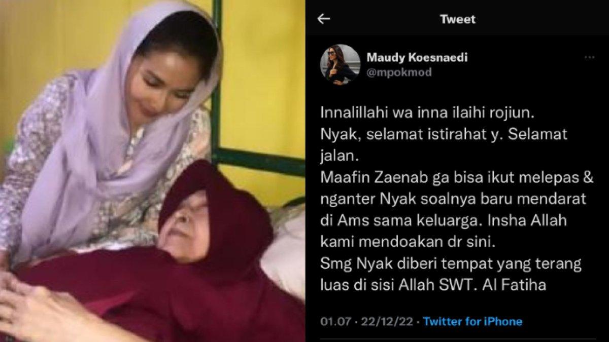 KECEWA Maudy Koesnaedi Tak Bisa Mengantar Mak Nyak ke Pemakaman: Zaenab Doakan Dari Sini ...