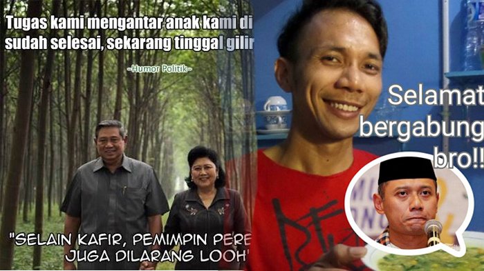 Kalah Versi Quick Count, Beredar Meme Kocak AHY di Media Sosial ...