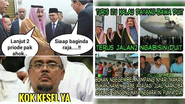 Beredar Meme-meme Lucu Raja Salman Saat Tiba di Indonesia, Kocak Banget ...