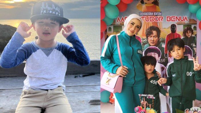 Momen Syukuran Khitanan Aaron Tudor Anak Rey Utami, Bertema Squid Game ...