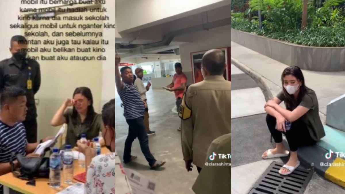 HEBOH Seleb TikTok Clara Shinta Nangis-nangis, Mobil Dirampas Debt Collector, Polisi Kena Bentak ...