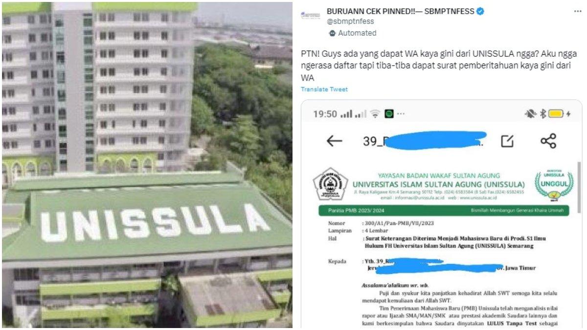 WARGANET Curhat Tiba-tiba Diterima Kuliah di UNISSULA Semarang Tanpa ...