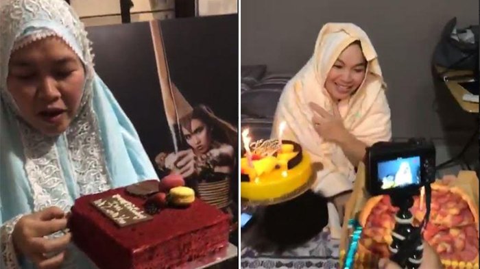 Umi Kalsum Menerima Tiga Kali Kue Kejutan Ulang Tahun Dari Ayu Ting Ting - TribunStyle.com