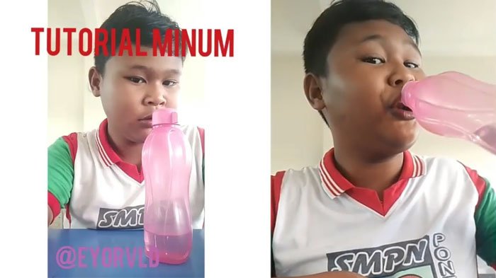 Buat Tutorial Minum dari Botol, Video Bocah Ini Ditonton Hampir 20 Ribu ...