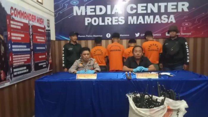 Polisi Tangkap 4 Pelaku Pencurian Kabel Pln Di Mamasa Sempat Lari Ke