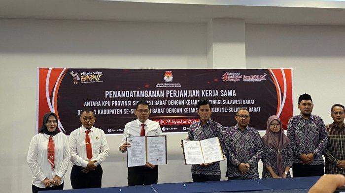 KPU Sulbar Teken Kerjasama Bantuan Hukum dengan Kejaksaan Tinggi - Tribun-sulbar.com