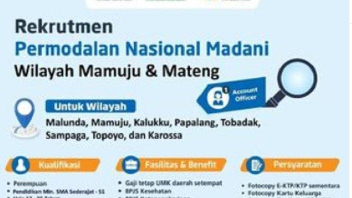 Loker Sulbar-PNM Buka Lowongan Kerja Penempatan Sejumlah Kantor di Wilayah Sulbar, Jangan ...
