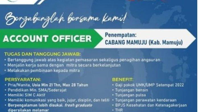 Loker Sulbar - Bina Artha Butuh Account Officer Penempatan Mamuju, Deadline 31 Desember 2022 ...