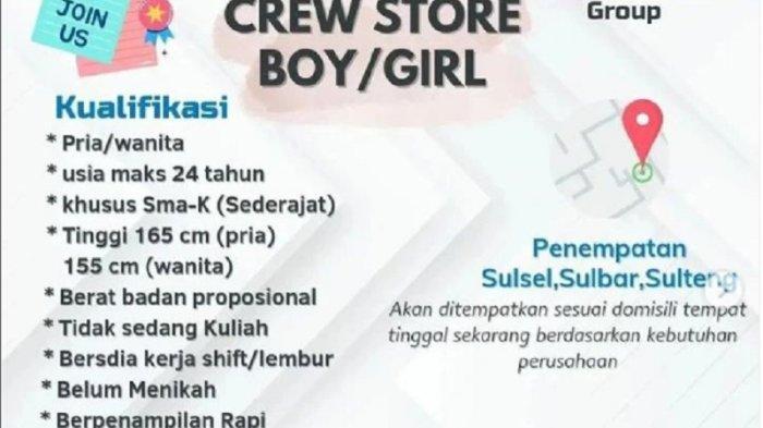 Loker Sulbar-Indomaret Butuh Crew Store Laki-laki dan Perempuan Penempatan Wilayah Sulbar ...