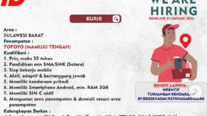 Lowongan Kerja Mamuju Tengah, ID Express Butuh Kurir Wilayah Topoyo - Tribun-sulbar.com