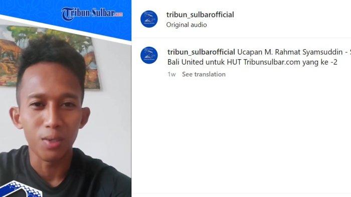 HUT Tribun Sulbar ke-2, Striker Bali United M. Rahmat: Makin Jaya dan ...