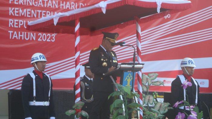 Irup Peringatan Hari Lahir Kemenkumham HDKD ke-78, Parlindungan Bacakan Sambutan Menkumham ...