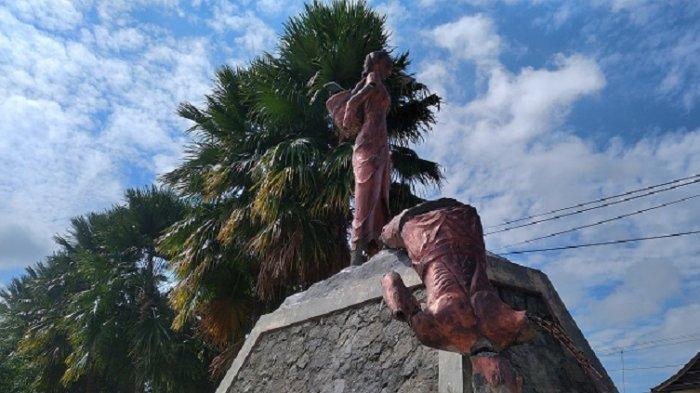 VIDEO Patung Tugu Tani di Alun Alun Wonomulyo Polewali Mandar Dibongkar, Siapa Pelakunya ...