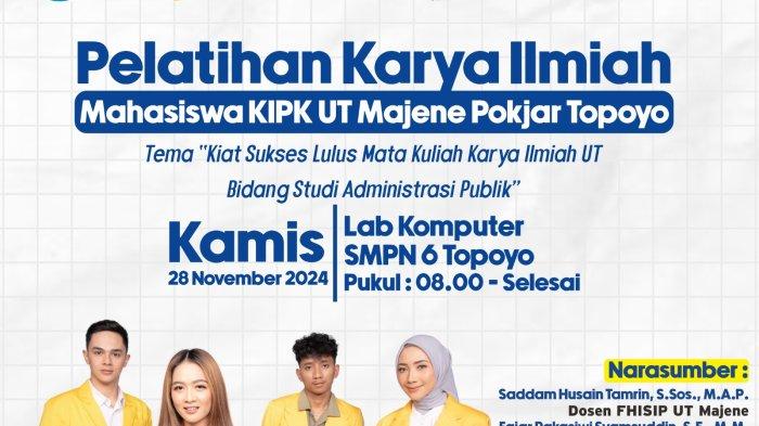 Tingkatkan Keterampilan Mahasiswa Tulis Karya Ilmiah, UT Majene Gelar ...