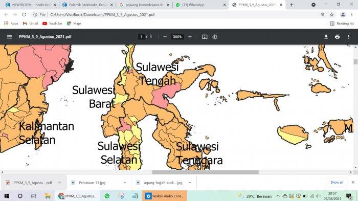 PPKM Level 2,3 dan 4 Diperpanjang Hingga 16 Agustus, Lima Kabupaten di Sulbar Masuk PPKM Level 3 ...
