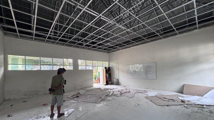 Diperbaiki Akhir Tahun 2024, Plafon Ruang Kelas MAN 1 Polman Ambruk ...