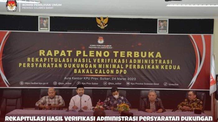 Syarat Dukungan 17 Bakal Calon DPD RI Sulbar Diverfikasi Ulang oleh KPU Hingga 8 April 2023 ...