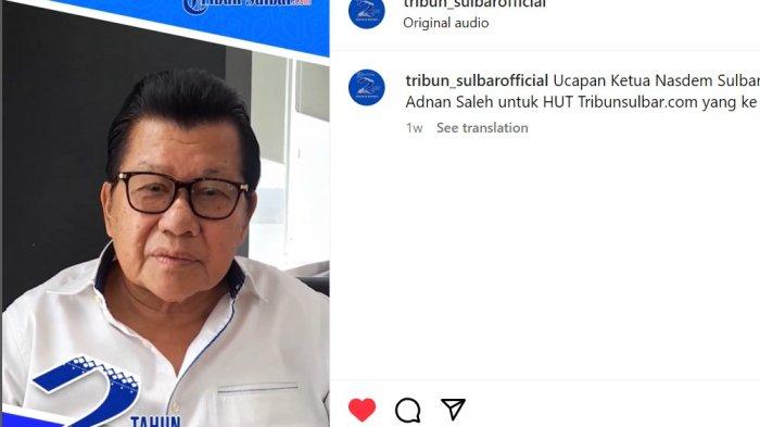 Anwar Adnan Saleh: Tribun Sulbar Tetaplah Eksis dan Jadi Media ...