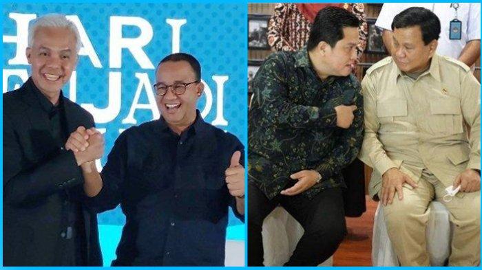 Duet Ganjar-Anies Vs Prabowo-Erick, Ini Hasil Survei Capres dan Cawapres Terbaru Menurut 8 ...