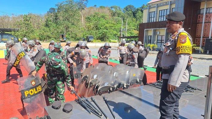50 Personel Polres dan Kodim 1430 Konawe Utara Dilatih Pengendalian Massa Jelang Pilkada Konut ...
