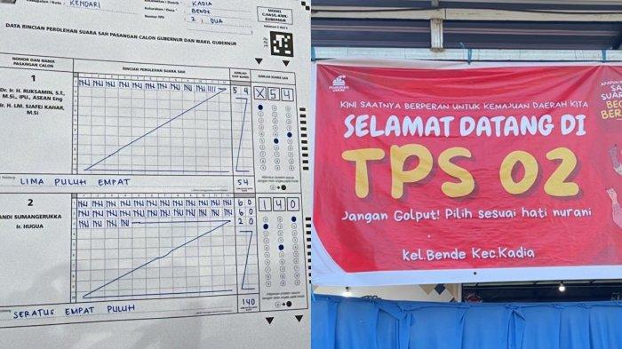 Cagub Sultra ASR-Hugua, Cawali Kendari SKI-Sudirman Unggul di TPS Tempat Pj Wali Kota Yusup ...