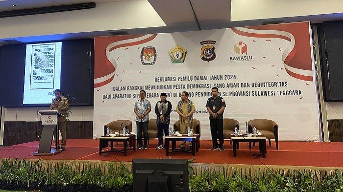 Dikbud Sulawesi Tenggara Gelar Deklarasi Pemilu Damai 2024, Jaga Netralitas ASN Bidang ...