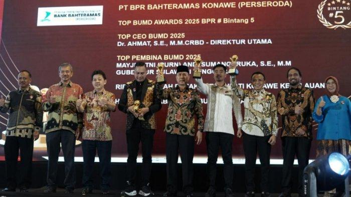Gubernur Sulawesi Tenggara Andi Sumangerukka, 5 Kepala Daerah se-Sultra Raih Top Pembina BUMD ...