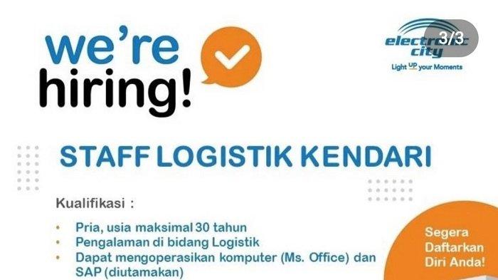 Lowongan Kerja Kendari Electronic City Buka Rekrutmen Staff Logistik ...