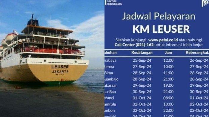 Jadwal Kapal KM Leuser Rute Wanci dan Baubau Sulawesi Tenggara Mulai 16-21 Oktober 2024 ...