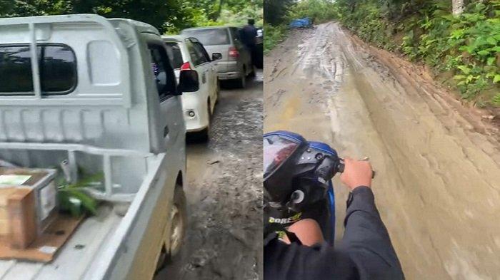 Jalan Trans Sulawesi Wolo Kolaka Sulawesi Tenggara Berlumpur Imbas ...