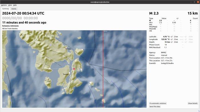 Kecamatan Batukara Muna Sulawesi Tenggara Diguncang Gempa Bumi Tektonik 2,3 Magnitudo ...