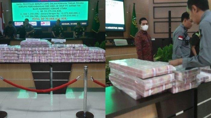 Rincian Uang Rp79 Miliar Disita Kejati Sultra Kasus Korupsi PT Antam Blok Mandiodo Konawe Utara ...