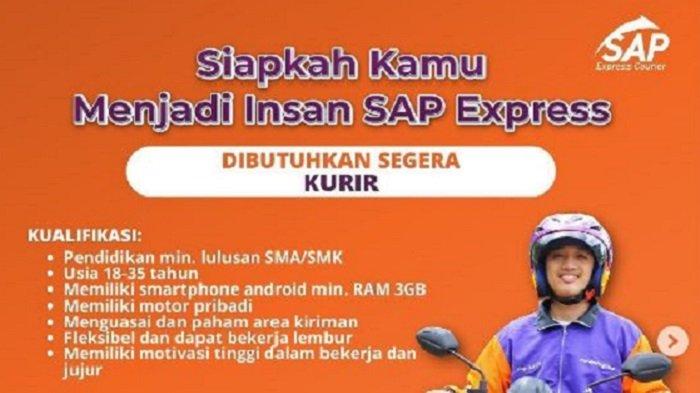 Lowongan Kerja Sulawesi Tenggara, SAP Express Buka Loker Kurir, Kualifikasi, Persyaratan ...